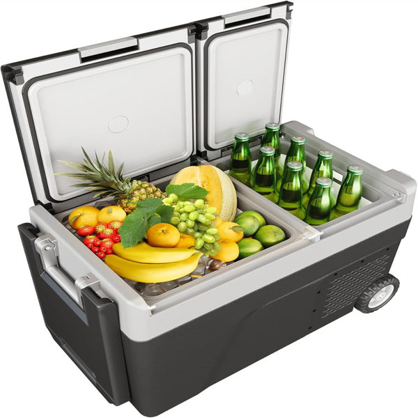 Yesurprise 51 Qt(48l) Portable Car Electric Cooler, 12v Refrigerator Fridge Freezer For Car ...